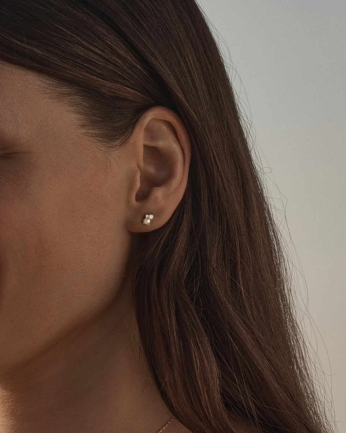 EARRINGS LOVE IN STILLNESS PEARL STUD 18K GOLD VERMEIL – Reflections ...